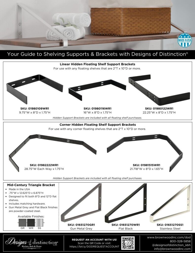 Shelving Supports & Brackets - Designs of Distinction